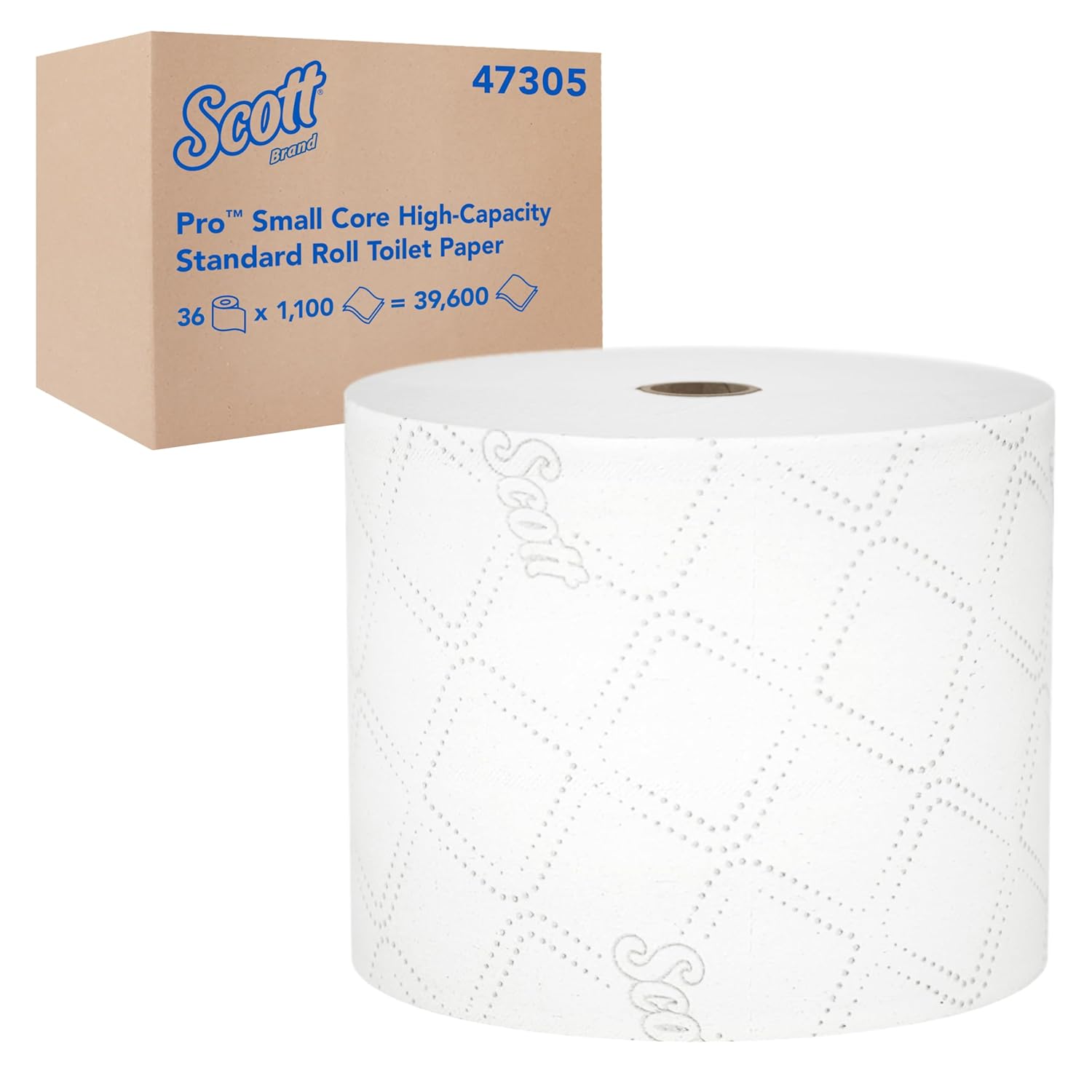 Scott® Pro Small Core Toilet Paper, 2 Ply, 1100 Sheets/Roll, 339' Leng