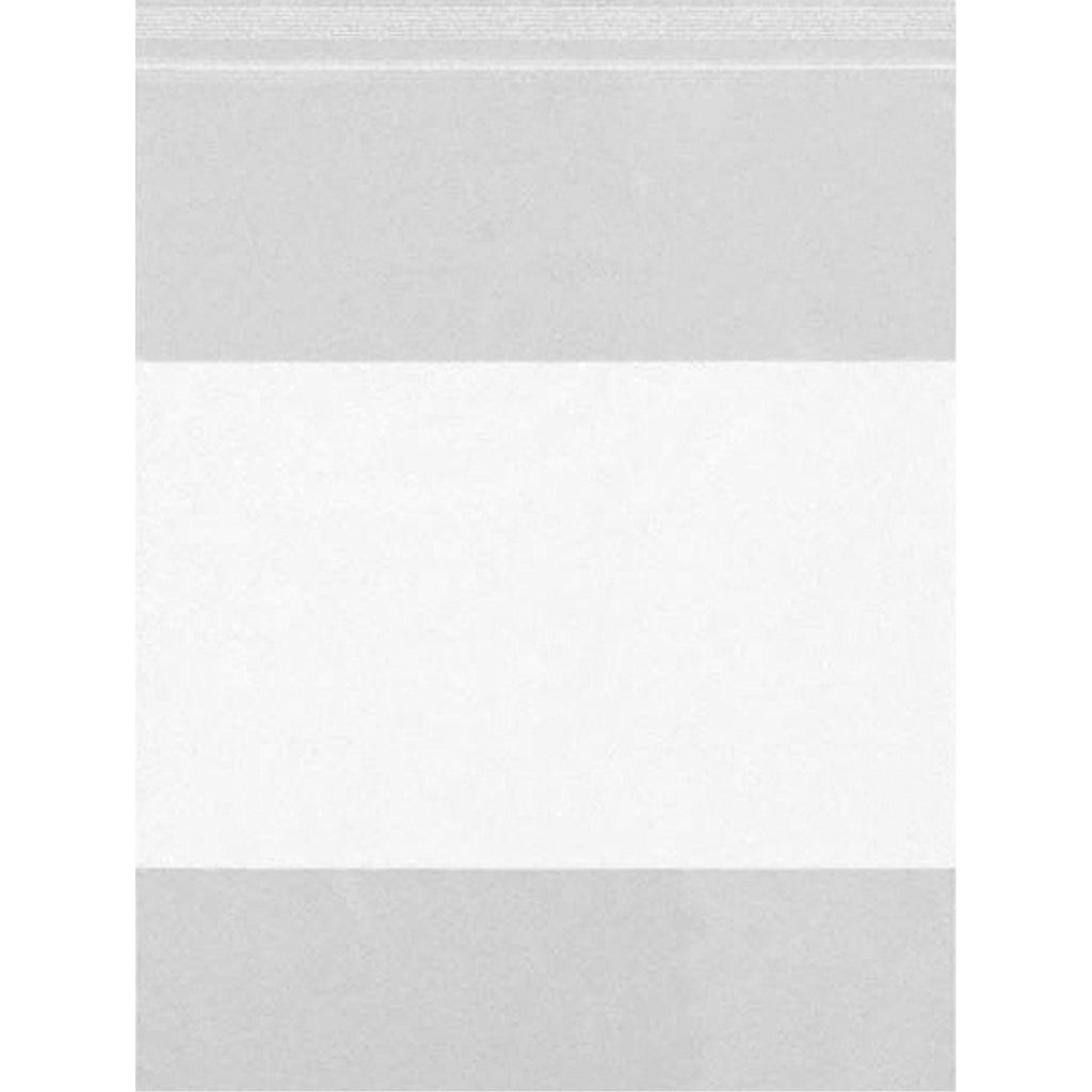 White Block Poly Bags, Reclosable, 2 mils, Pack of 100 (Multiple Sizes