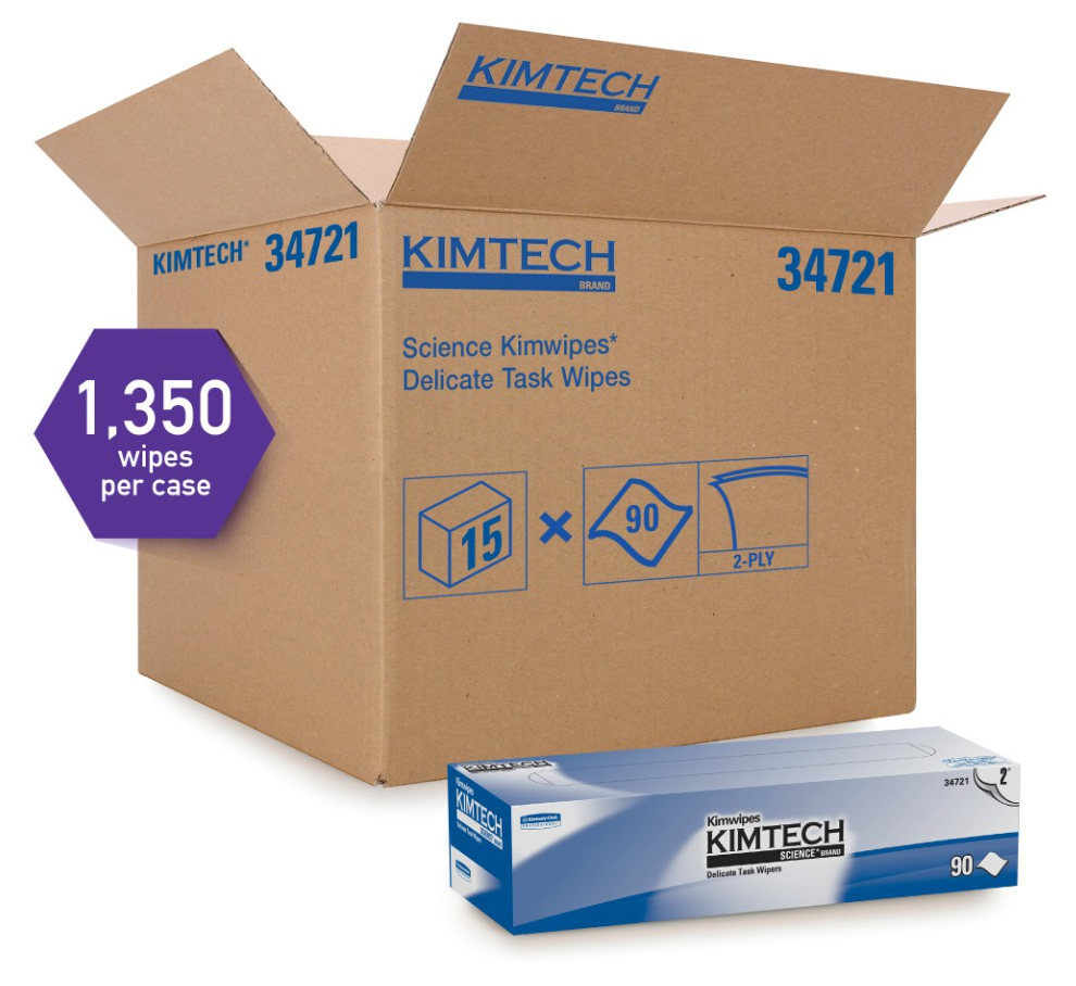 KIMTECH 34721 Kaydry® EX-L Low Lint Wiper Pop-Up Box 15" x 17" (15 x 9