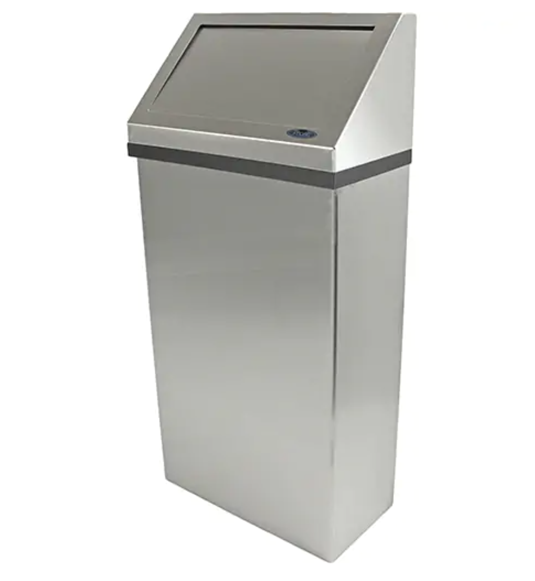 303-3-NL Wall Mounted Stainless Steel Waste Container 13 Gallon (50L)