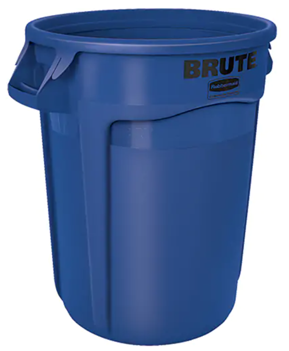 Round Brute® Containers, Bulk, Polyethylene - 32 Gal. (FG263200BLUE)